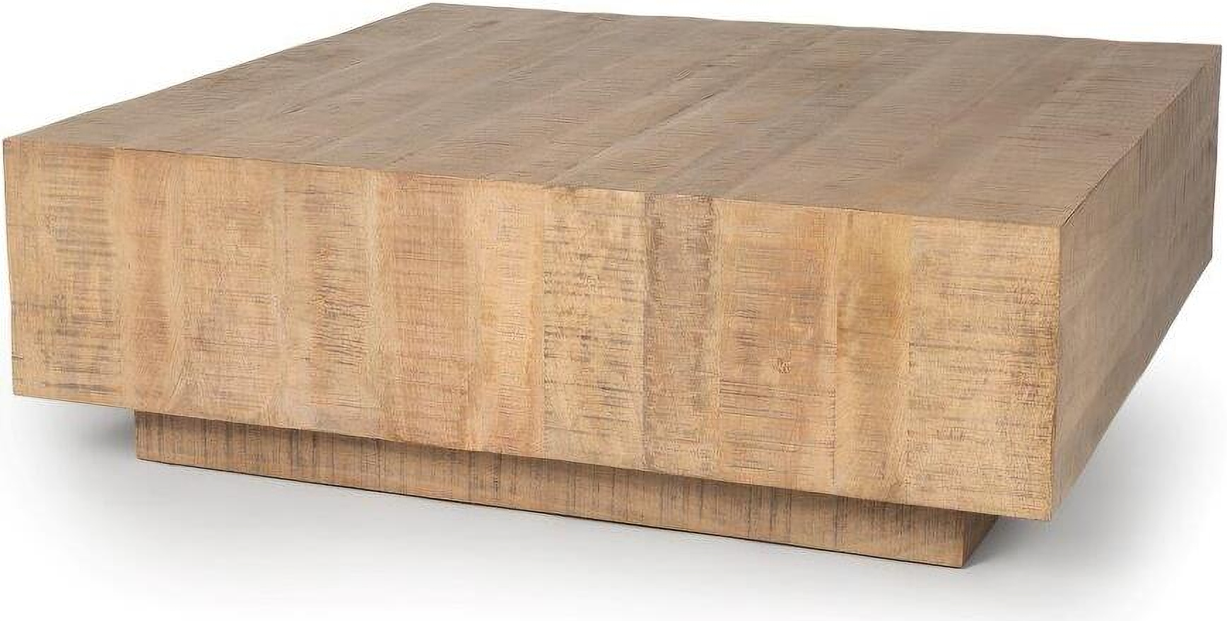 Hayden Light Brown Wood Square Coffee Table by Mercana | 1StopBedrooms