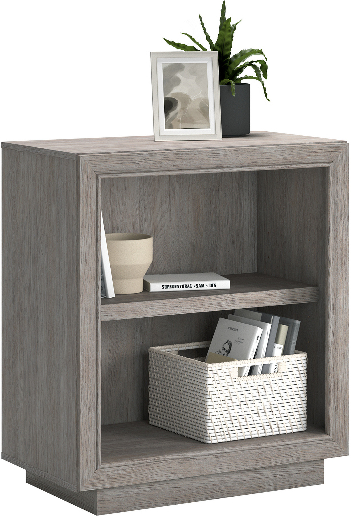 Hayes Garden Bookcase In Ashen Oak by Sauder | 1StopBedrooms