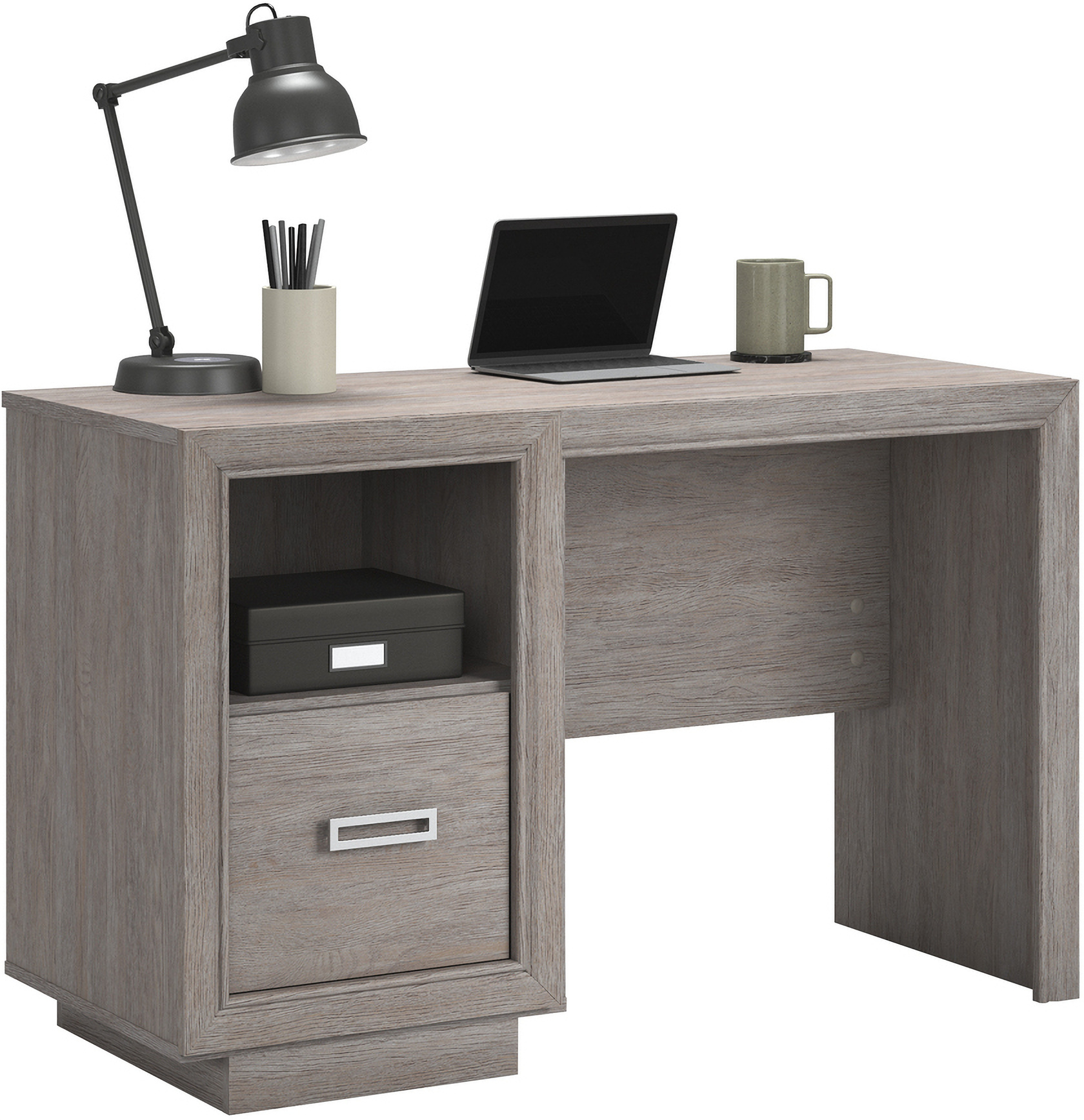 Hayes Garden Desk In Ashen Oak by Sauder | 1StopBedrooms