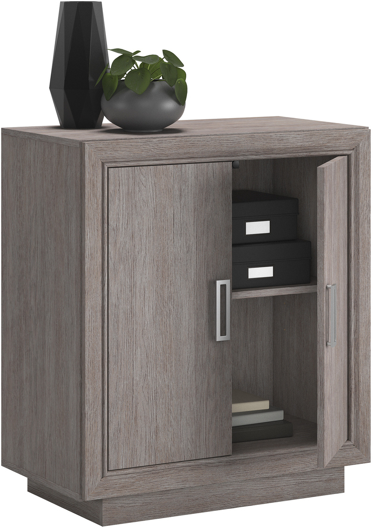Hayes Garden Storage Cabinet In Ashen Oak by Sauder | 1StopBedrooms