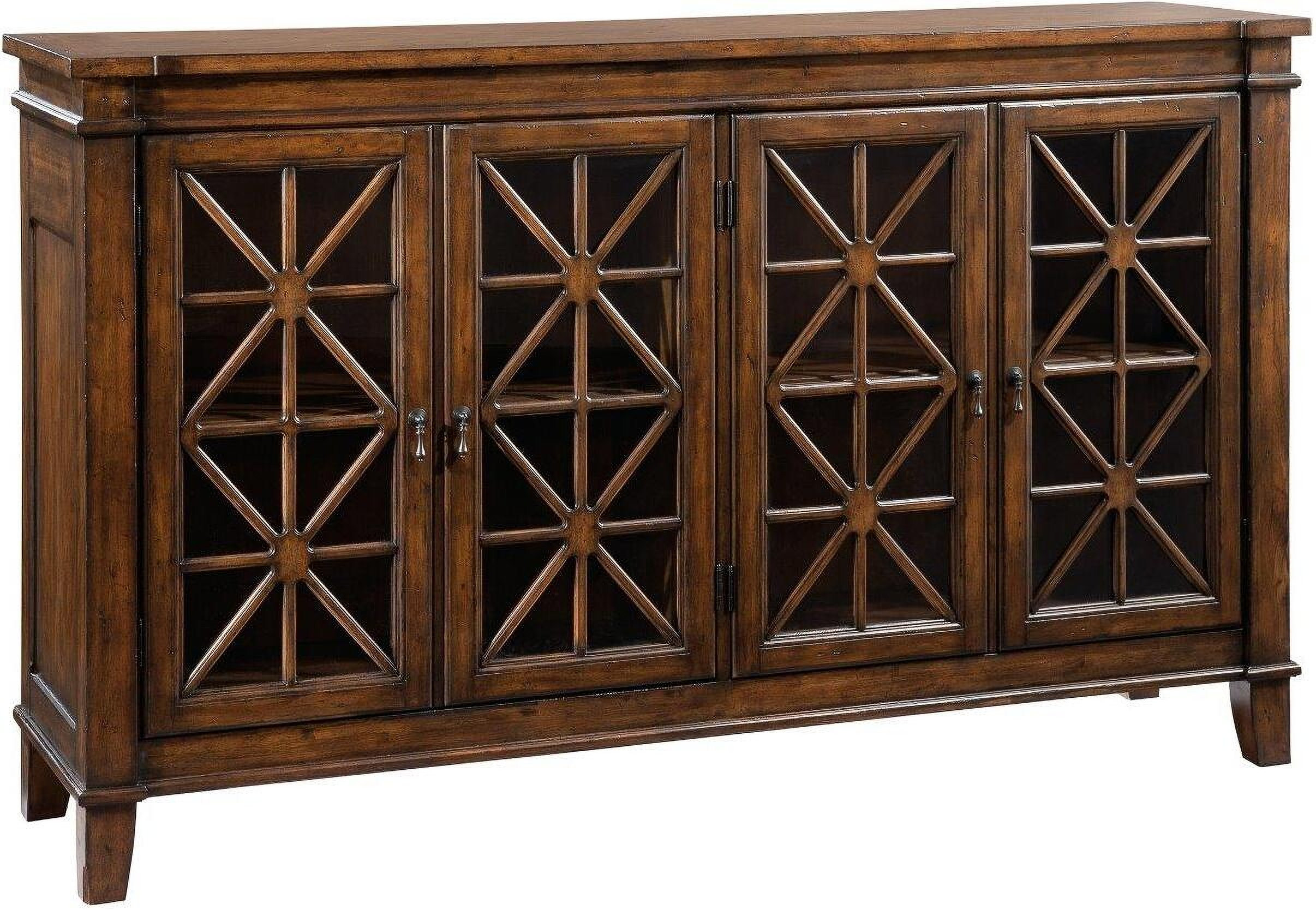 Accents Entertainment Console In Dark Brown by Hekman | 1StopBedrooms