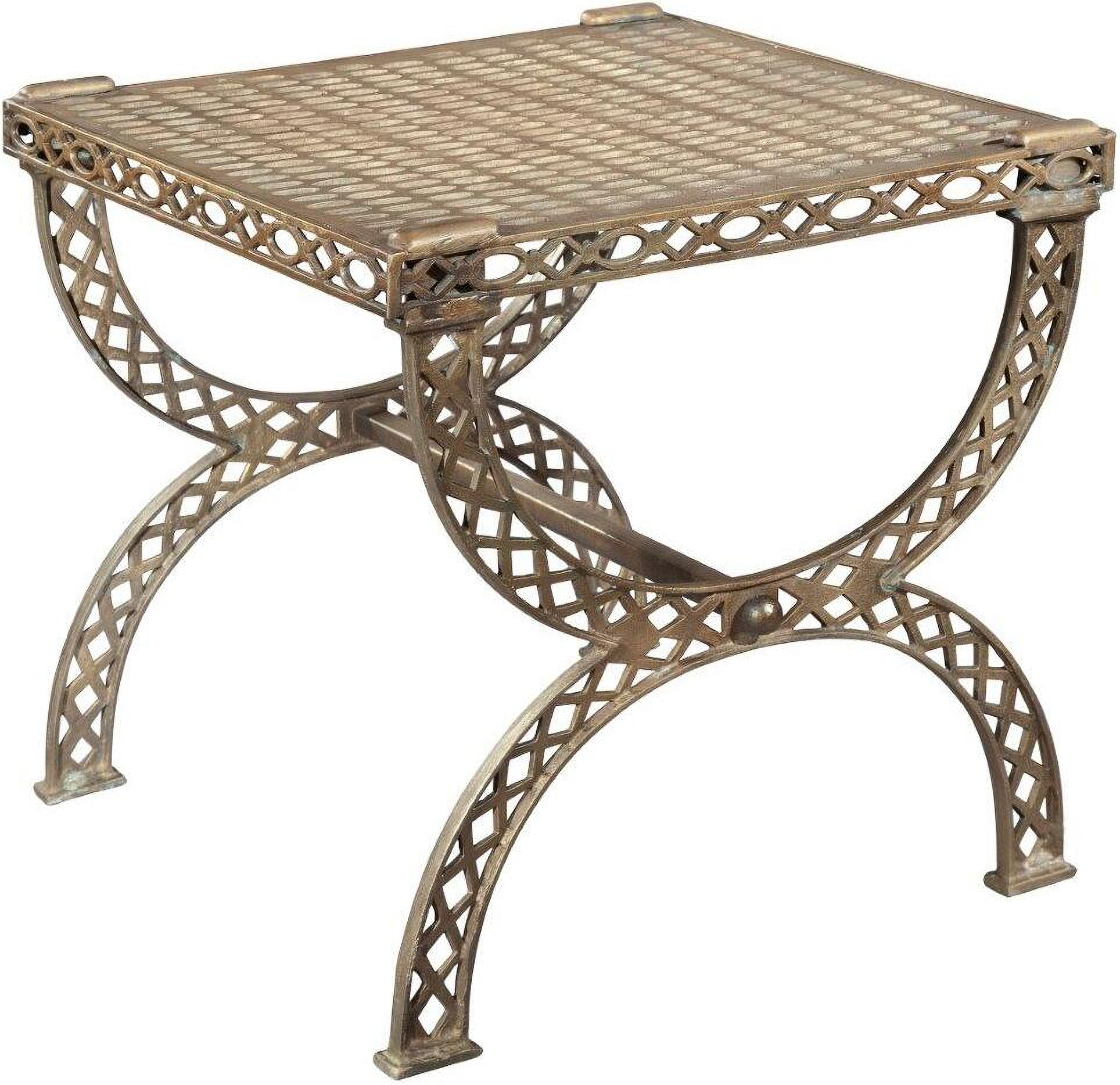 Hekman Accents Grate Top X-Bench Side Table | 1StopBedrooms