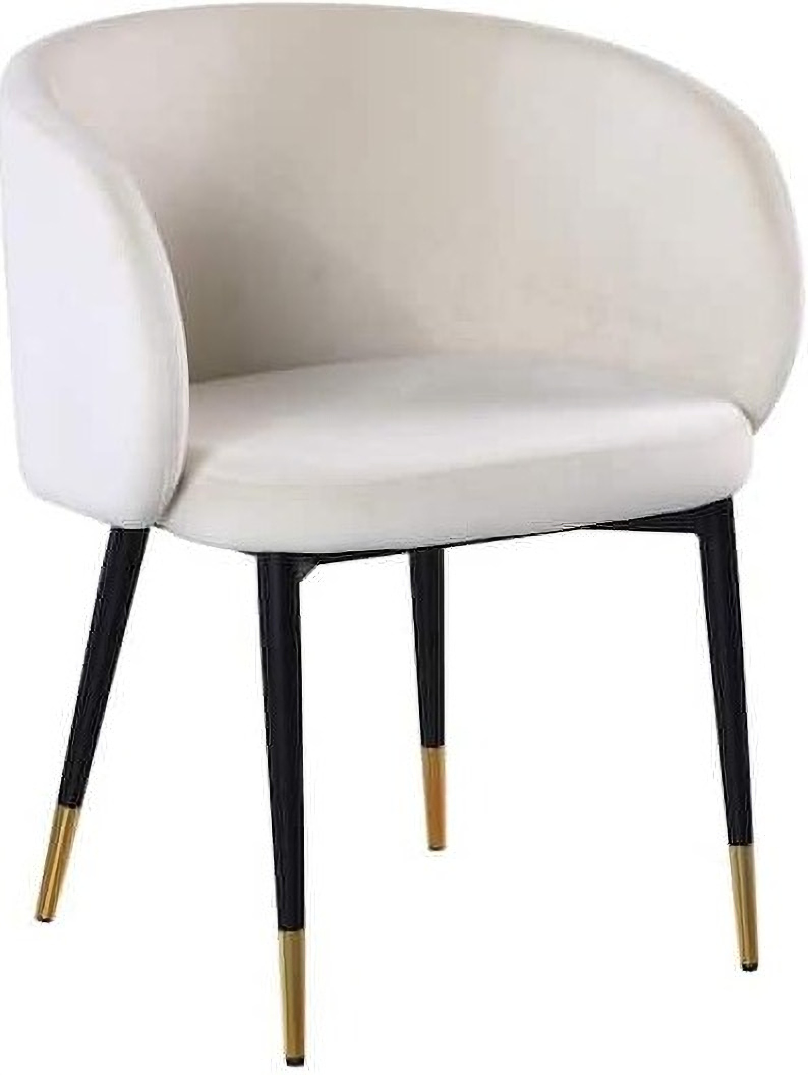 Hemingway Velvet Upholstered Side Chair In Cream by Best Master ...