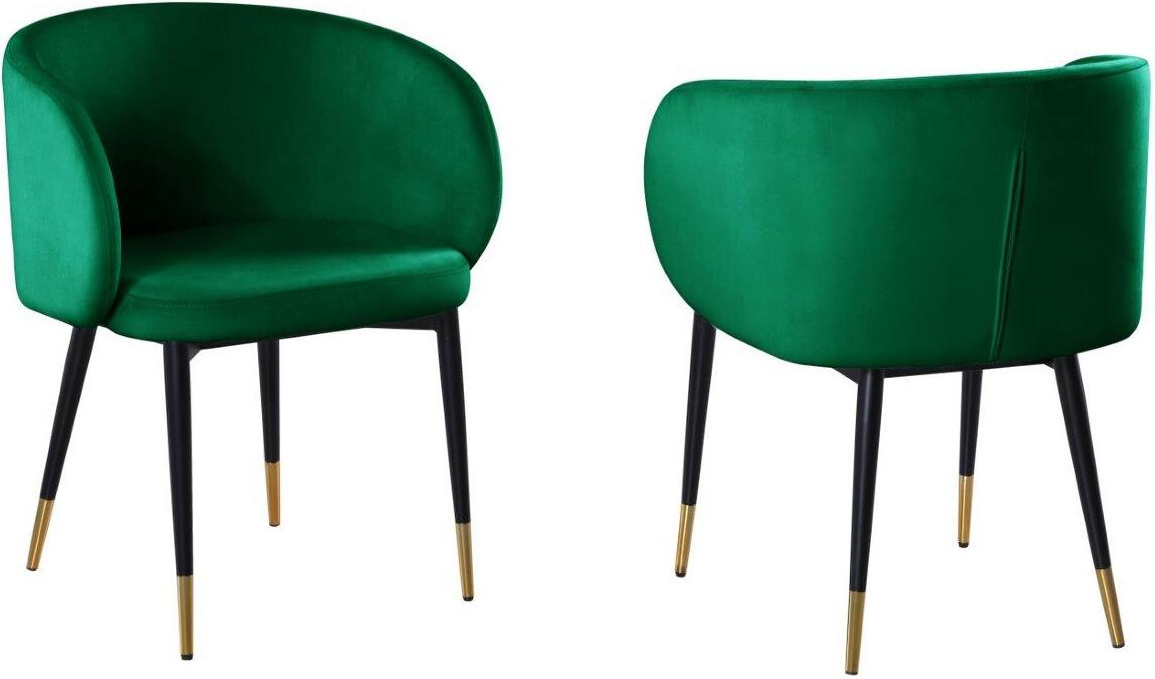 Hemingway Velvet Upholstered Side Chair In Green by Best Master ...