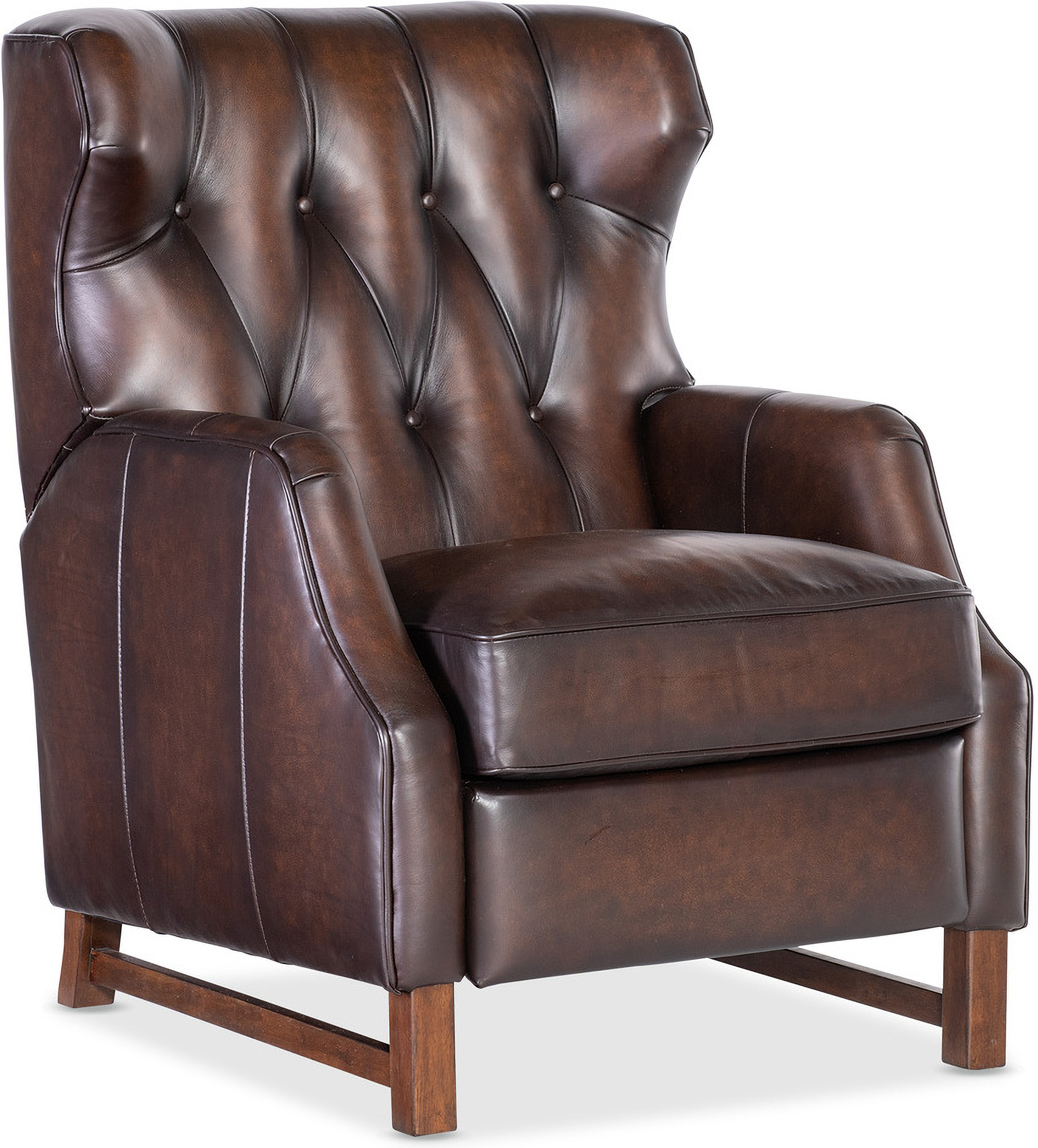 Henderson Press Back Recliner In Brown by Hooker | 1StopBedrooms