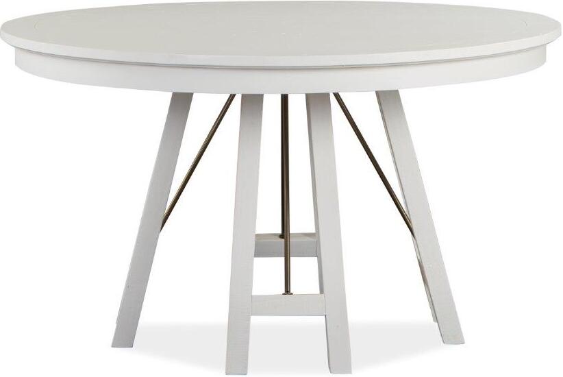 Heron Cove Chalk White Wood 52 Inch Round Dining Table KD by Magnussen ...