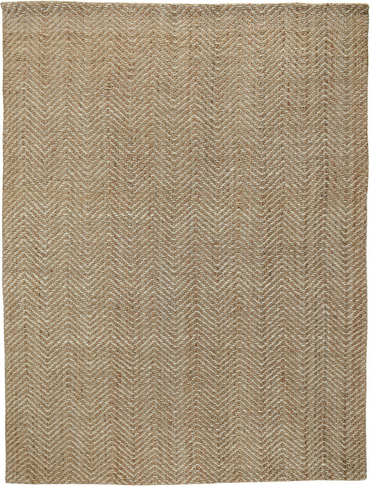 Herringbone 9x12 Rug In Natural and Ivory by Classic Home | 1StopBedrooms