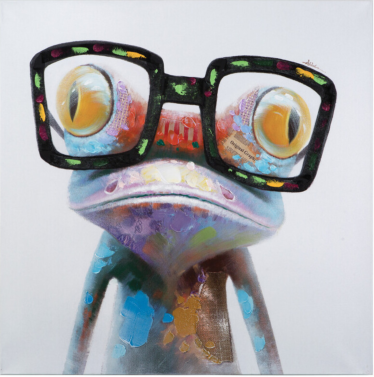 Hipster Froggy Wall Art In Multicolor by Yosemite Home Decor ...