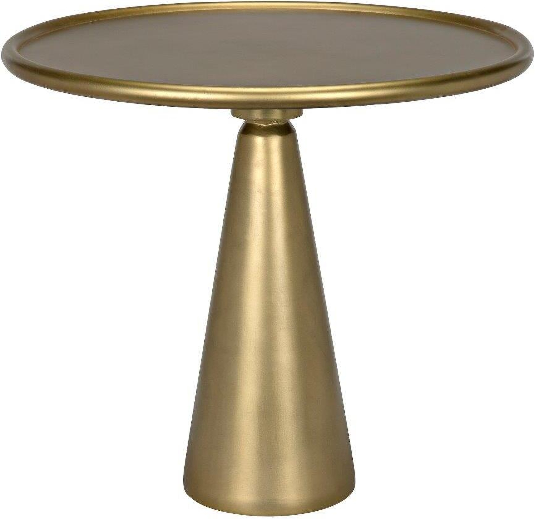 Hiro Short Side Table With Metal In Brass Finish by Noir | 1StopBedrooms