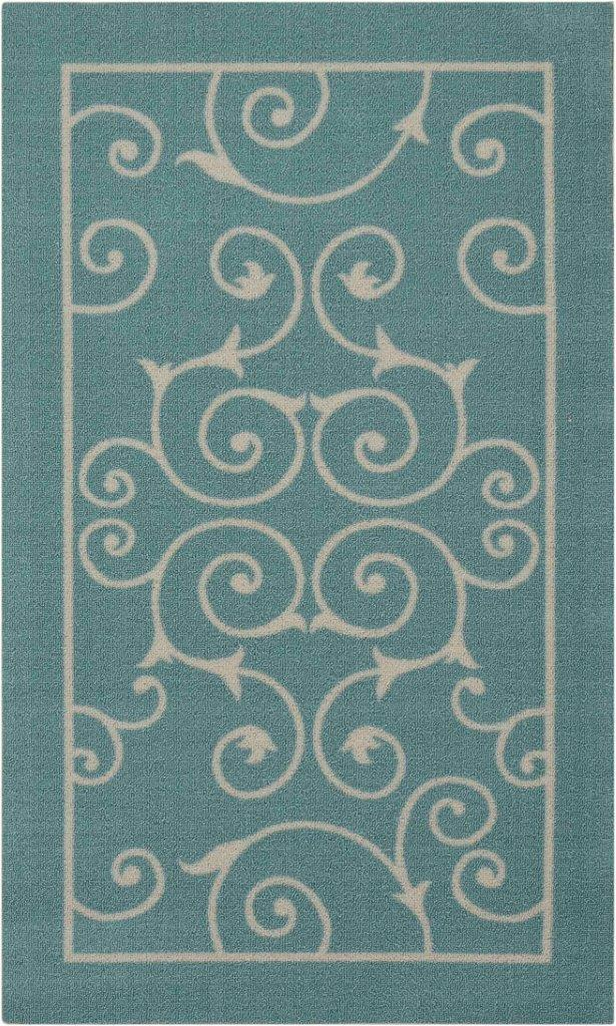 Home and Garden Light Blue 2'3" x 3'9" Area Rug by Nourison | 1StopBedrooms