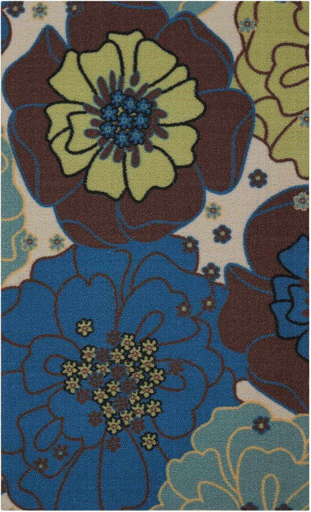 Home and Garden Light Blue 2'3" x 3'9" Area Rug by Nourison | 1StopBedrooms