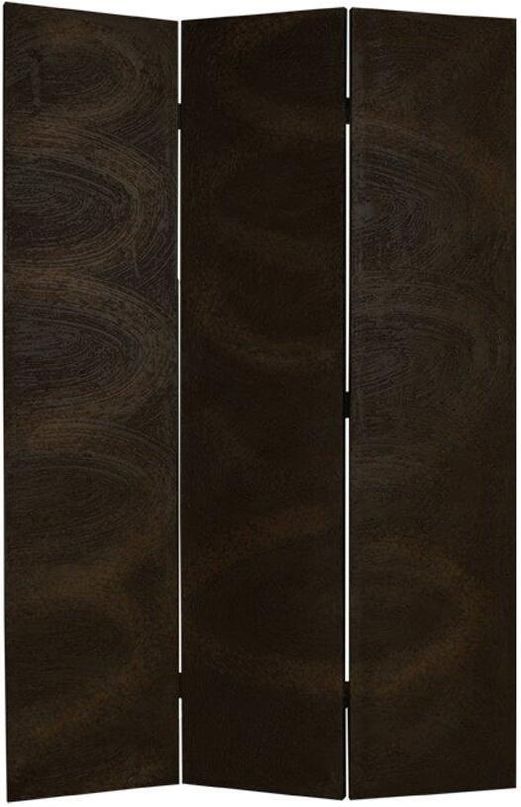 Homeroots Black Wood Canvas Screen | 1StopBedrooms