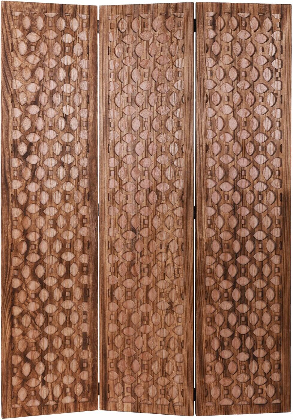 Homeroots Brown Carved Wood Screen | 1StopBedrooms