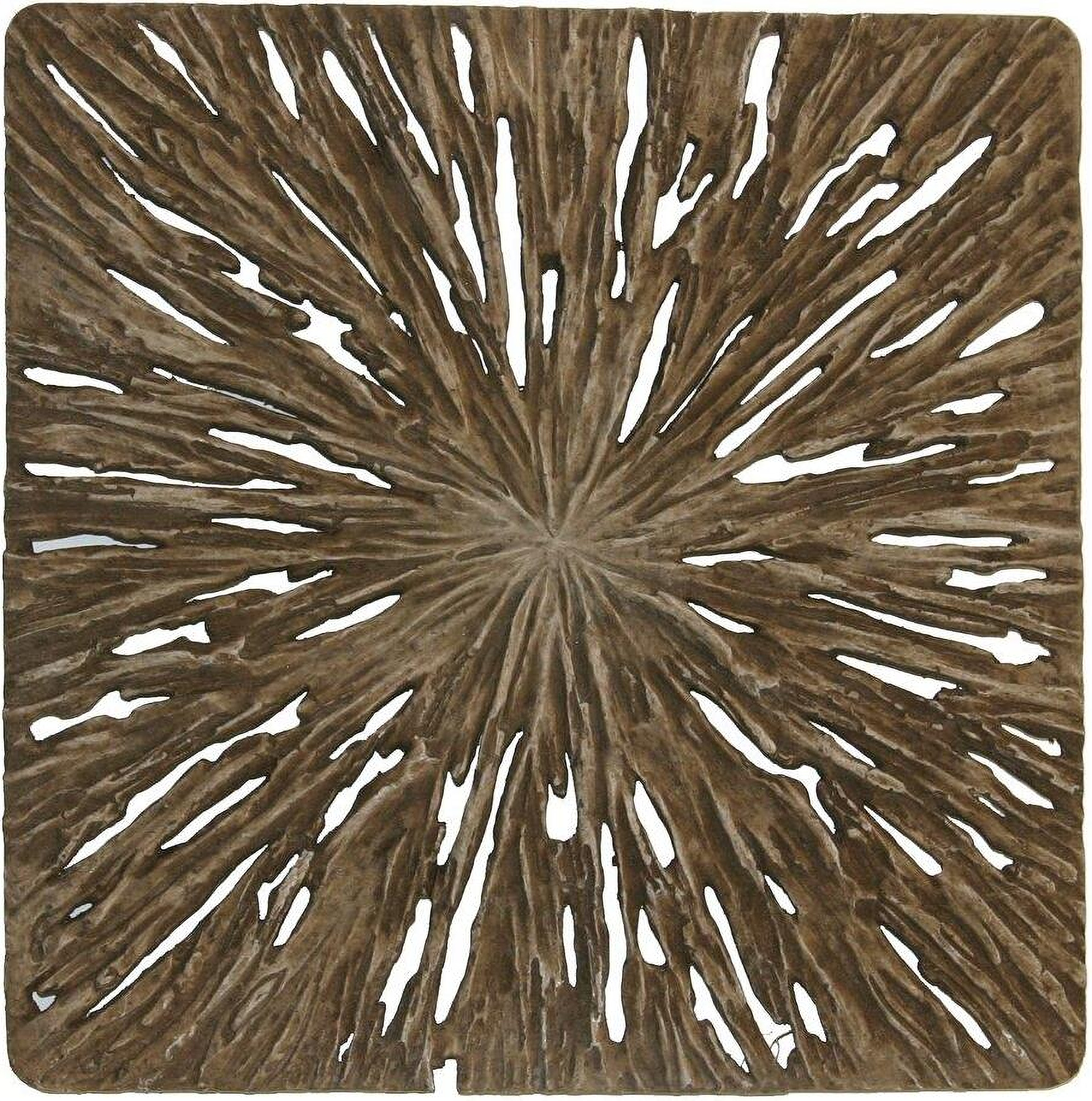Homeroots Brown Square Rotten Wood Wall Decor | 1StopBedrooms