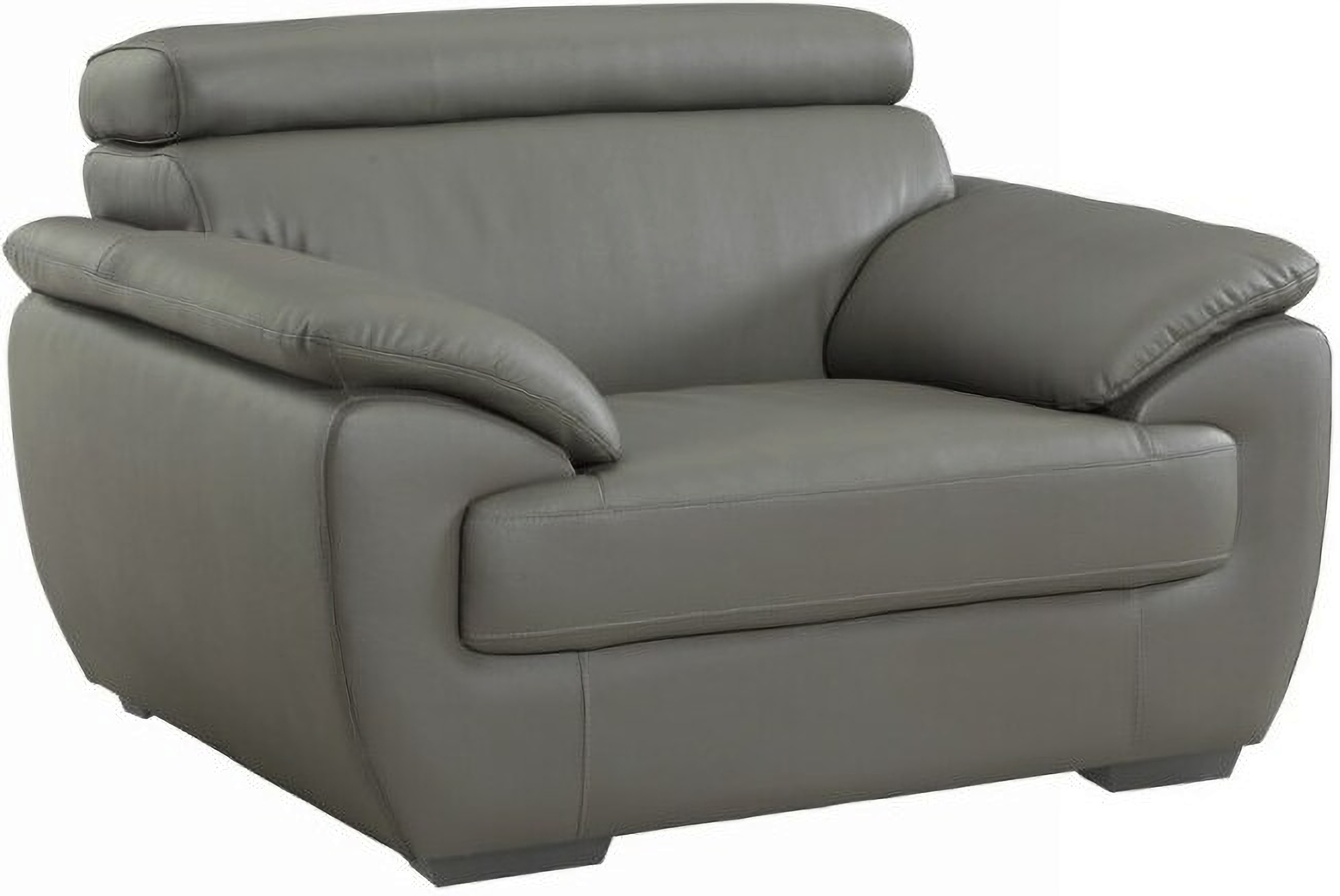 Homeroots Captivating Grey Leather Chair | 1StopBedrooms