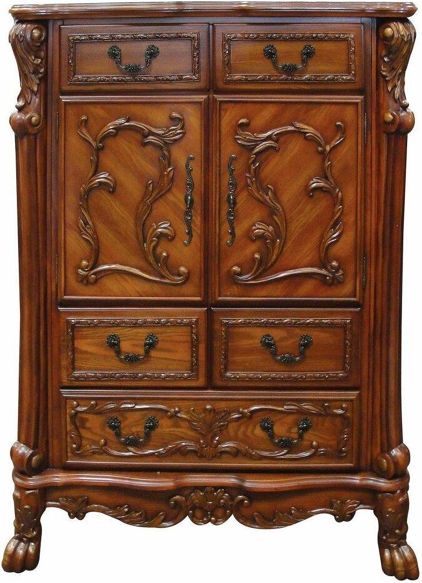 Homeroots Cherry Oak Wood Poly Resin Chest | 1StopBedrooms