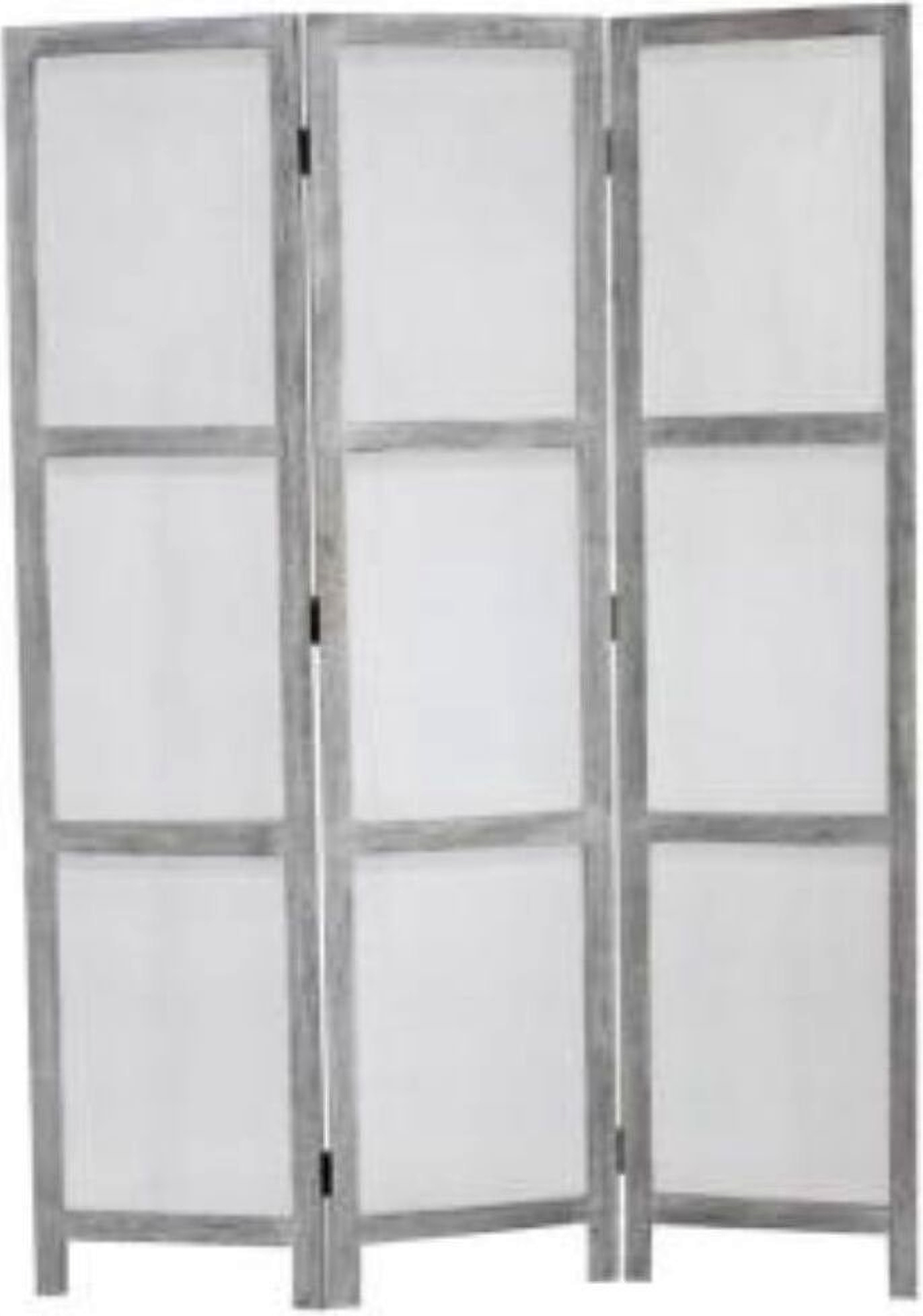 Homeroots Gray Wood Breezer Mesh Screen | 1StopBedrooms