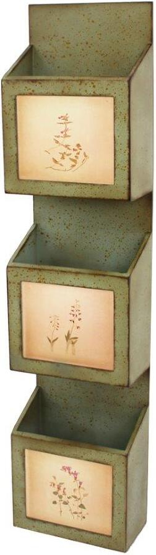 Homeroots Green Rustic Vertical Newspaper And Magazine Rack | 1StopBedrooms