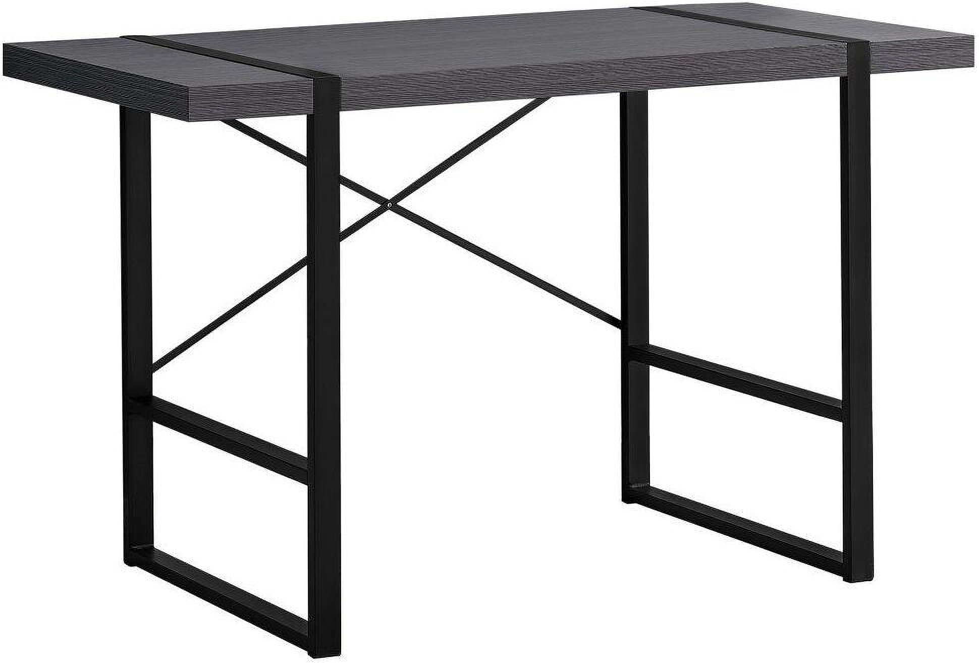Homeroots Grey And Black Metal Computer Desk | 1StopBedrooms