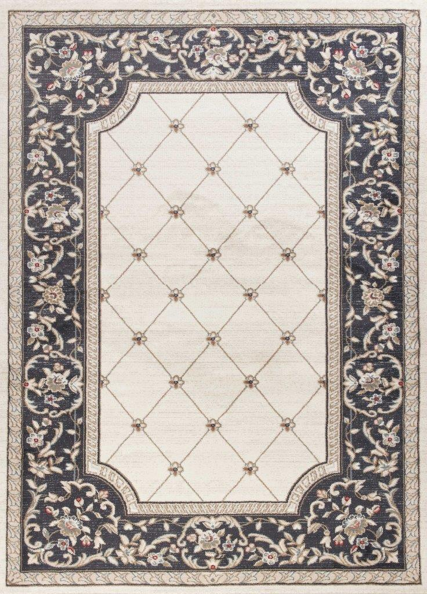 Polypropylene Ivory And Grey Courtyard Area Rug - 5' x 8' by Homeroots ...