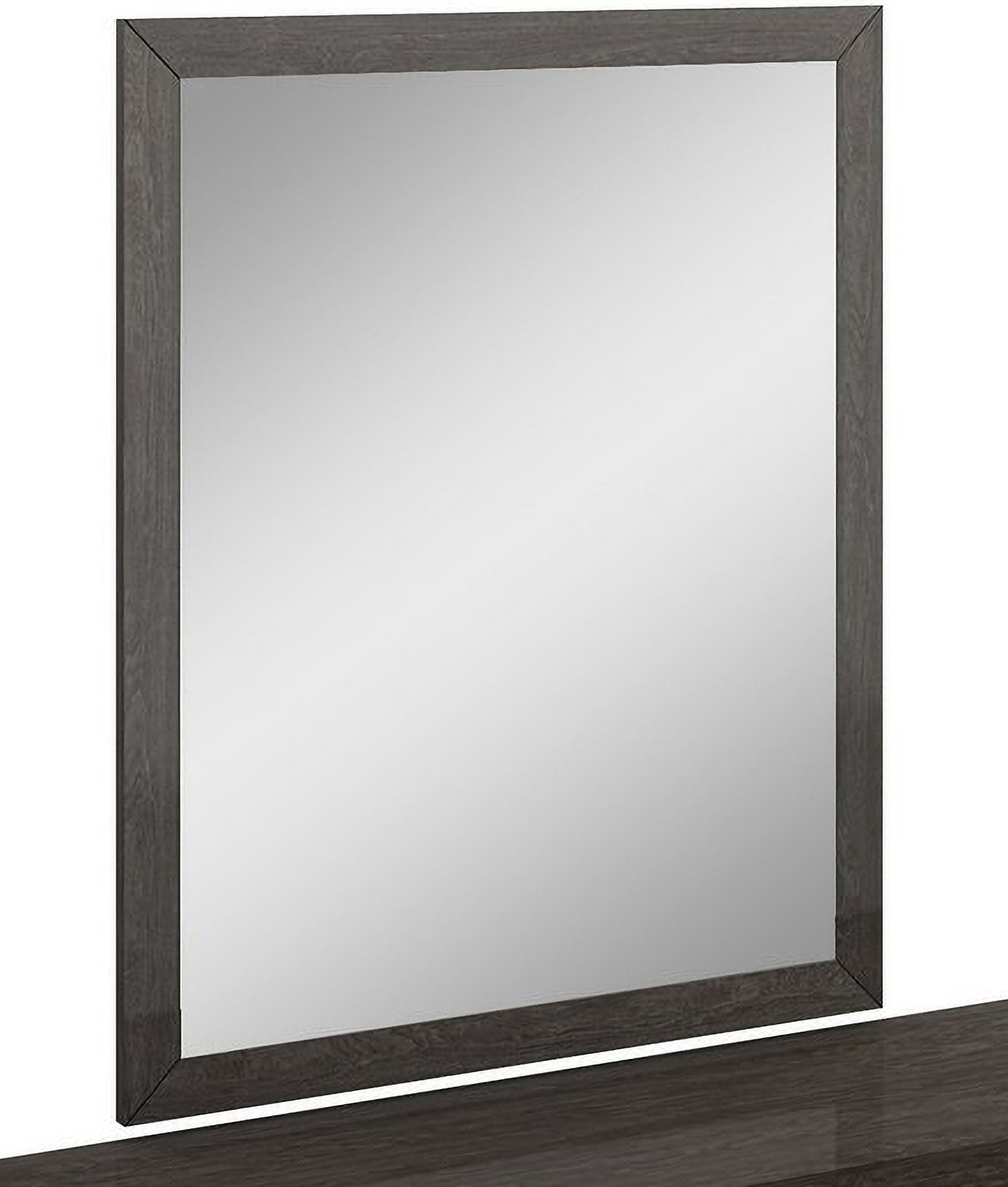 Homeroots Refined Grey High Gloss Mirror | 1StopBedrooms