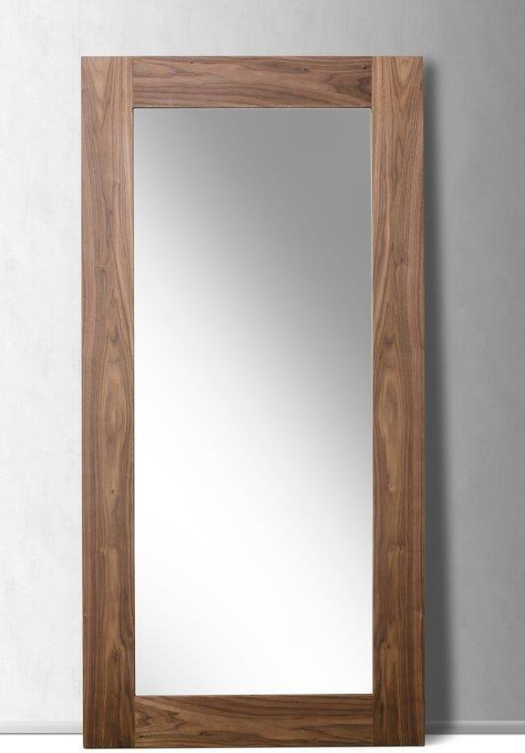 Homeroots Walnut Mdf Veneer And Glass Mirror 282737 | 1StopBedrooms