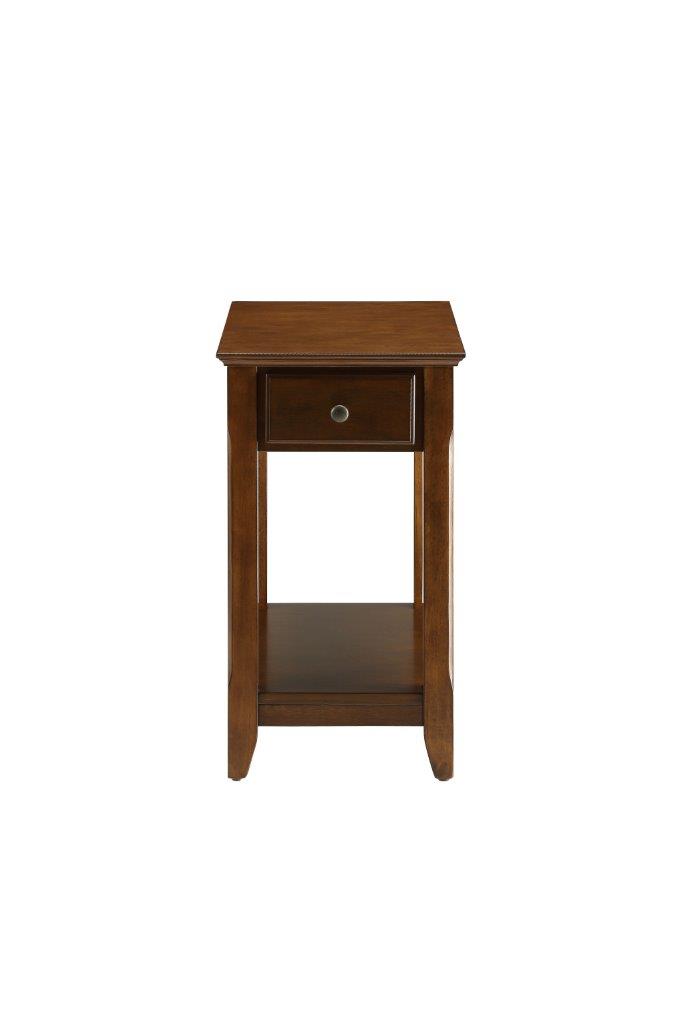 Homeroots Walnut Wood Veneer Side Table 286314 | 1StopBedrooms