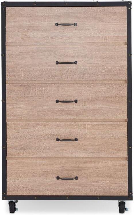 Homeroots Weathered Light Oak Particle Board Chest | 1StopBedrooms