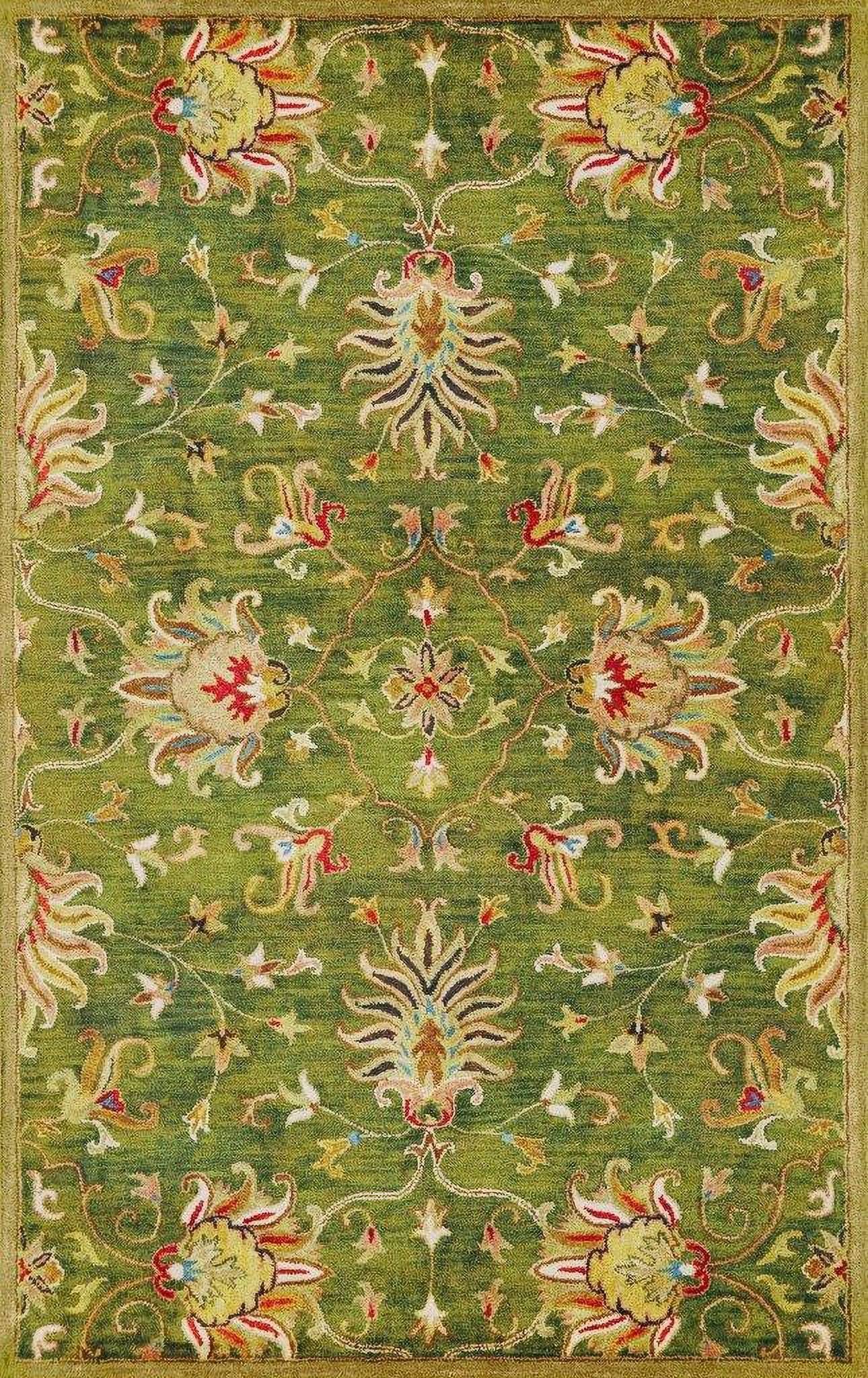 Wool Emerald Green Area Rug - 9' x 13' by Homeroots | 1StopBedrooms