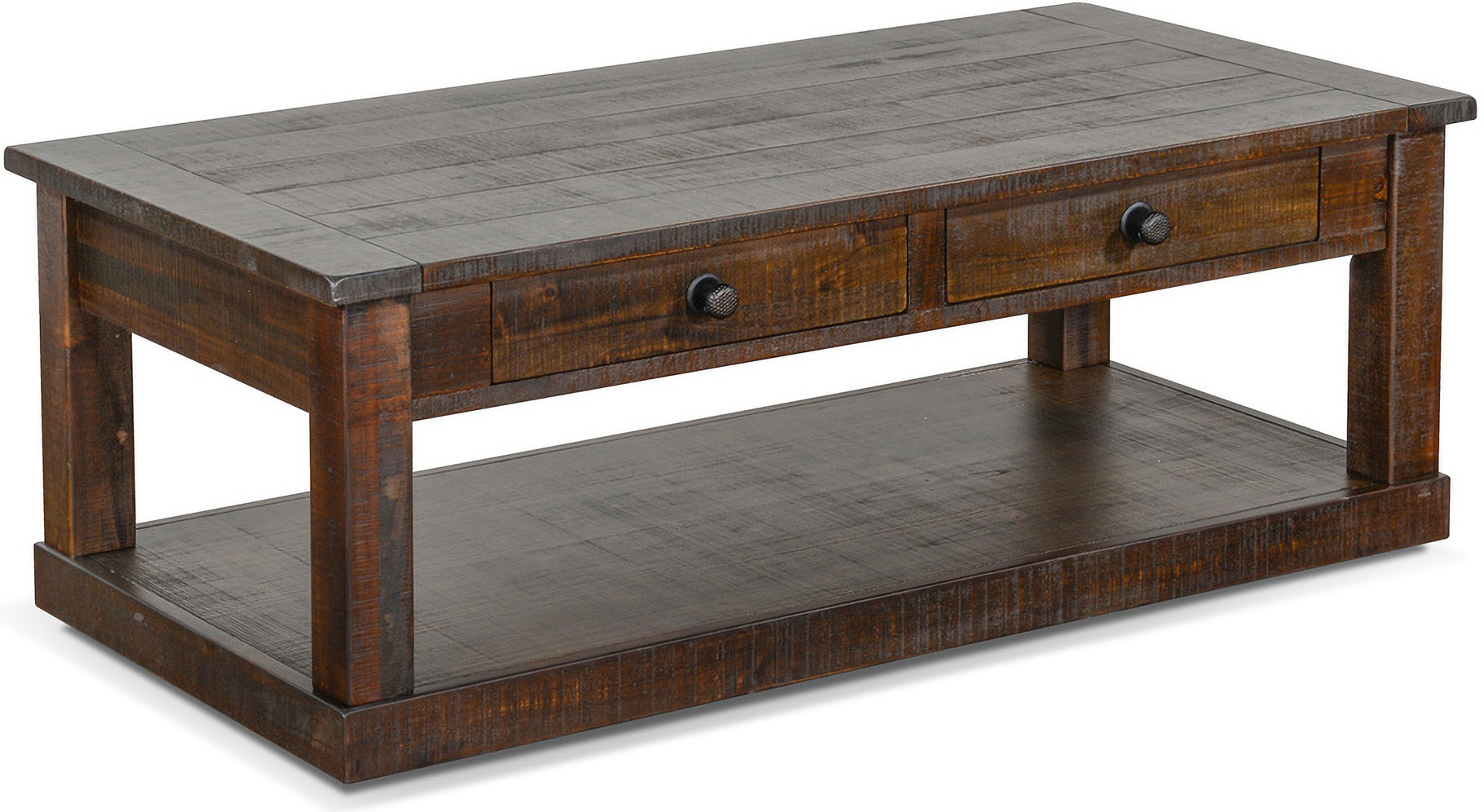 Homestead Coffee Table with Casters In Dark Brown by Sunny Designs ...