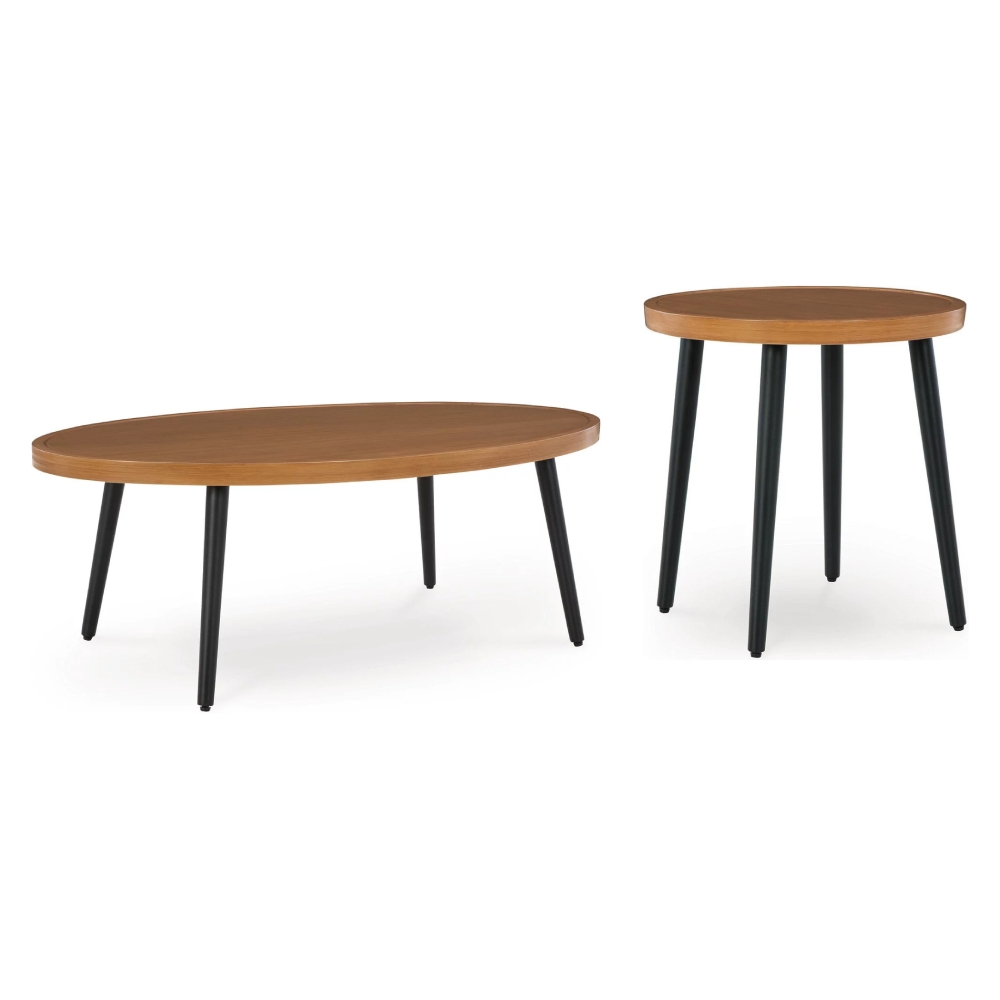 Horizon Hall Outdoor Conversation Set In Two-tone Brown by Ashley ...