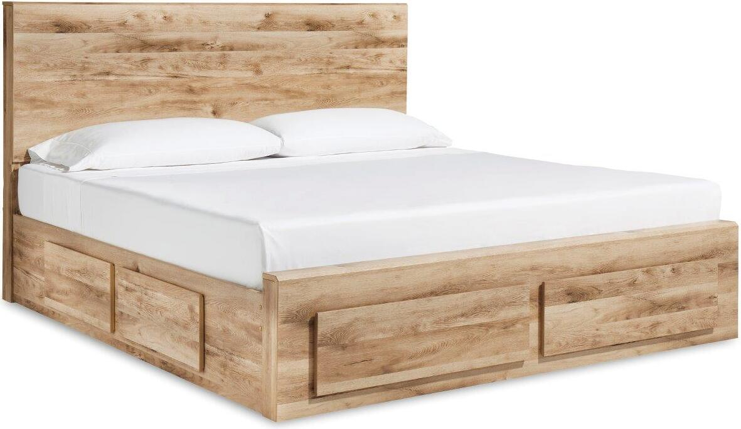 Hyanna Tan Queen Single Side Storage Platform Bed by Ashley Furniture ...