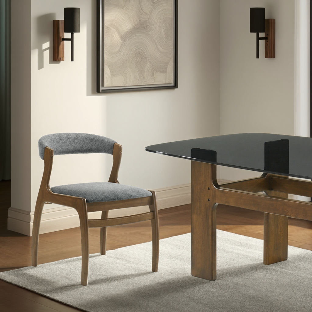Ileena Dining Room Set In Euro Gray and Walnut by Armen Living ...