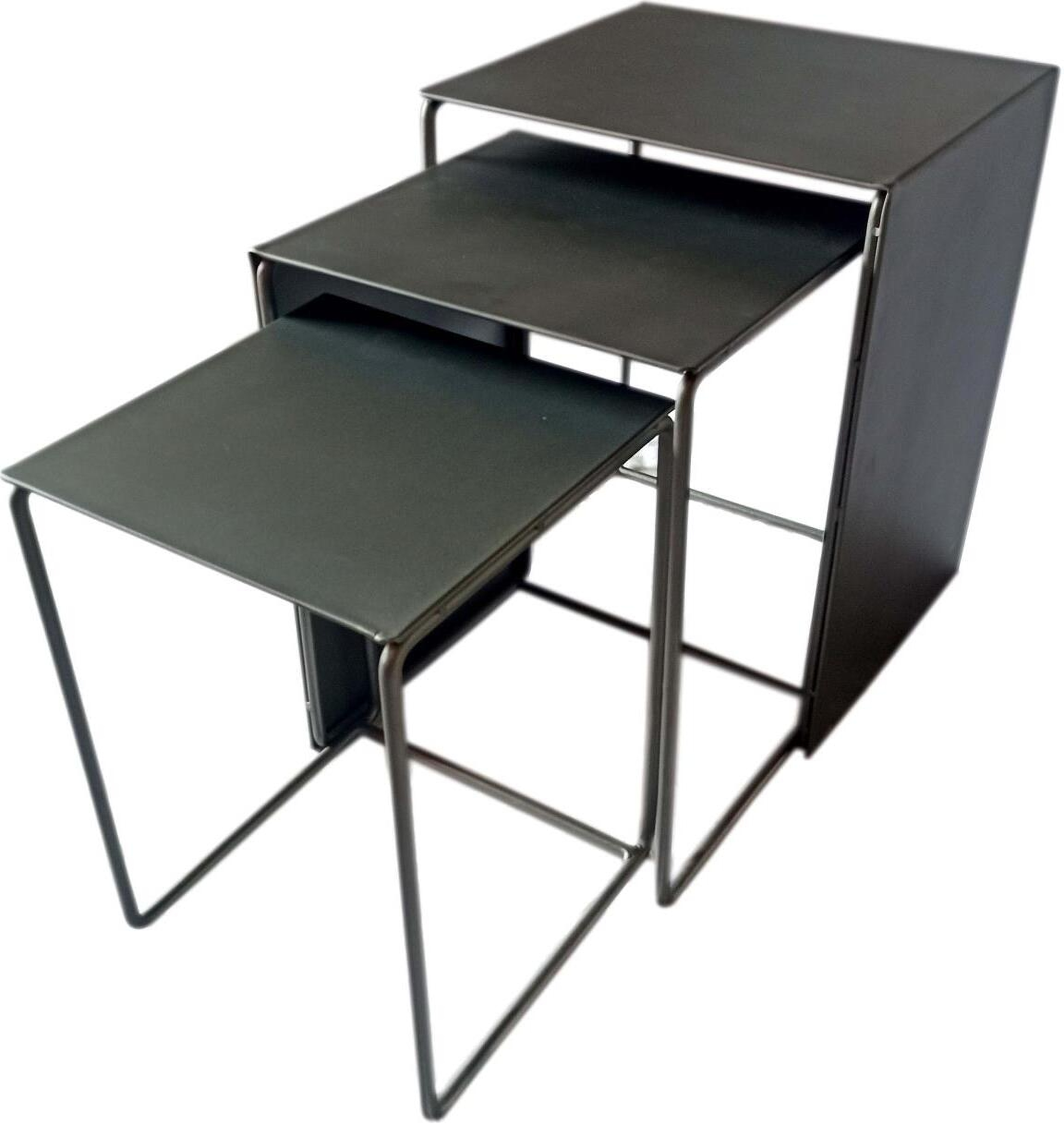 Imez 3-piece Rectangular Metal Nesting Table Grey by Coaster ...
