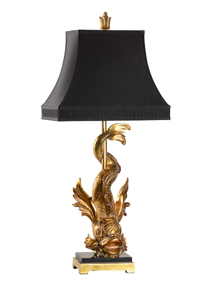 Imperial Dragon Lamp In Gold and Black by Wildwood | 1StopBedrooms
