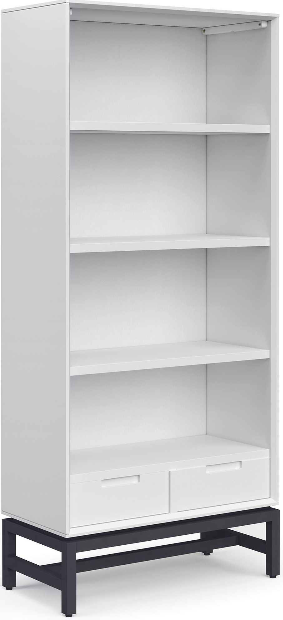 Infinite Bookcase with Adjustable Shelves and 2 Small Drawers In ...