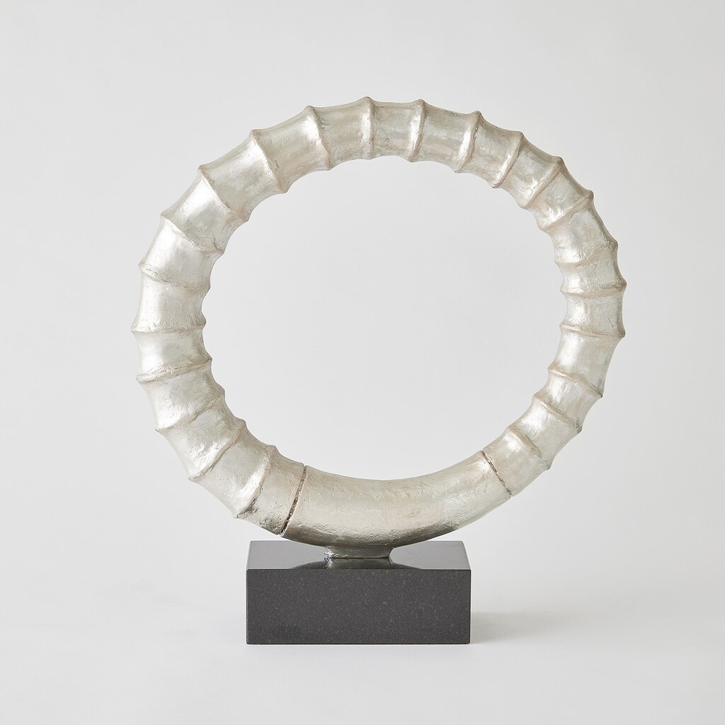 Infinity Horn Sculpture In Silver by Global Views | 1StopBedrooms