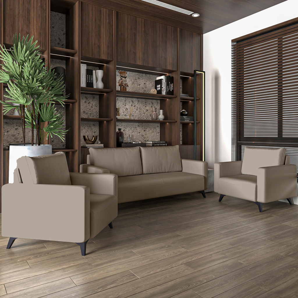 Inno Living Room Set In Taupe by LeisureMod | 1StopBedrooms