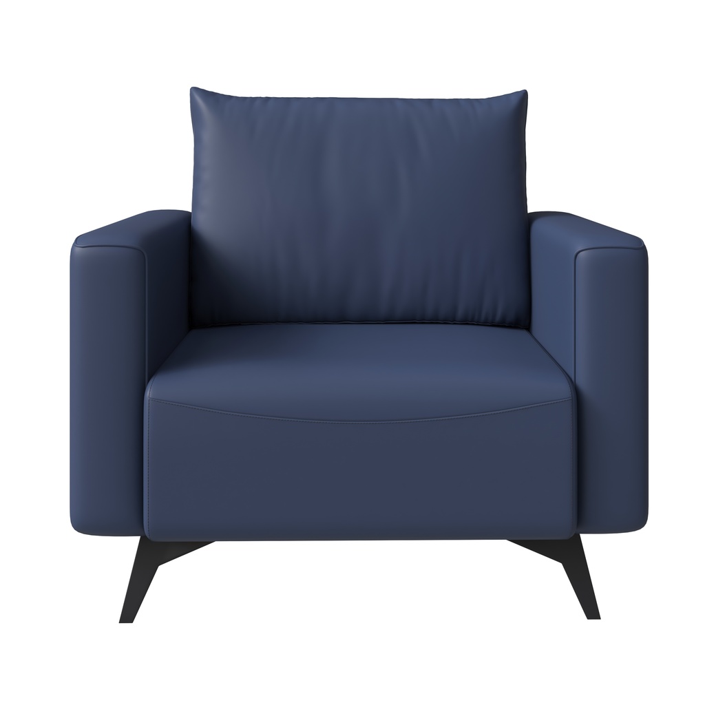Inno Single Seater Sofa In Dark Blue by LeisureMod | 1StopBedrooms