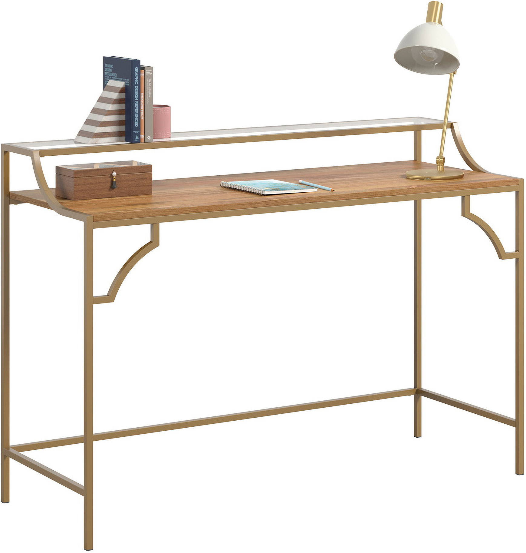 International Lux Writing Desk In Sindoori Mango by Sauder | 1StopBedrooms