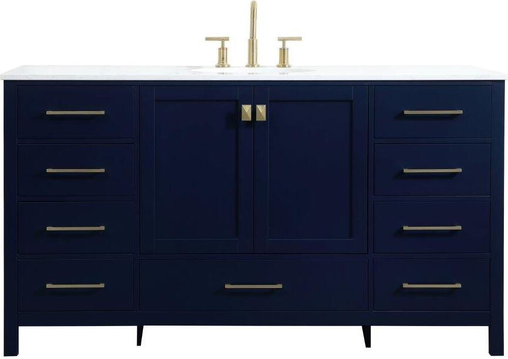 Irene 60 Inch Single Bathroom Vanity In Blue by Elegant Lighting ...
