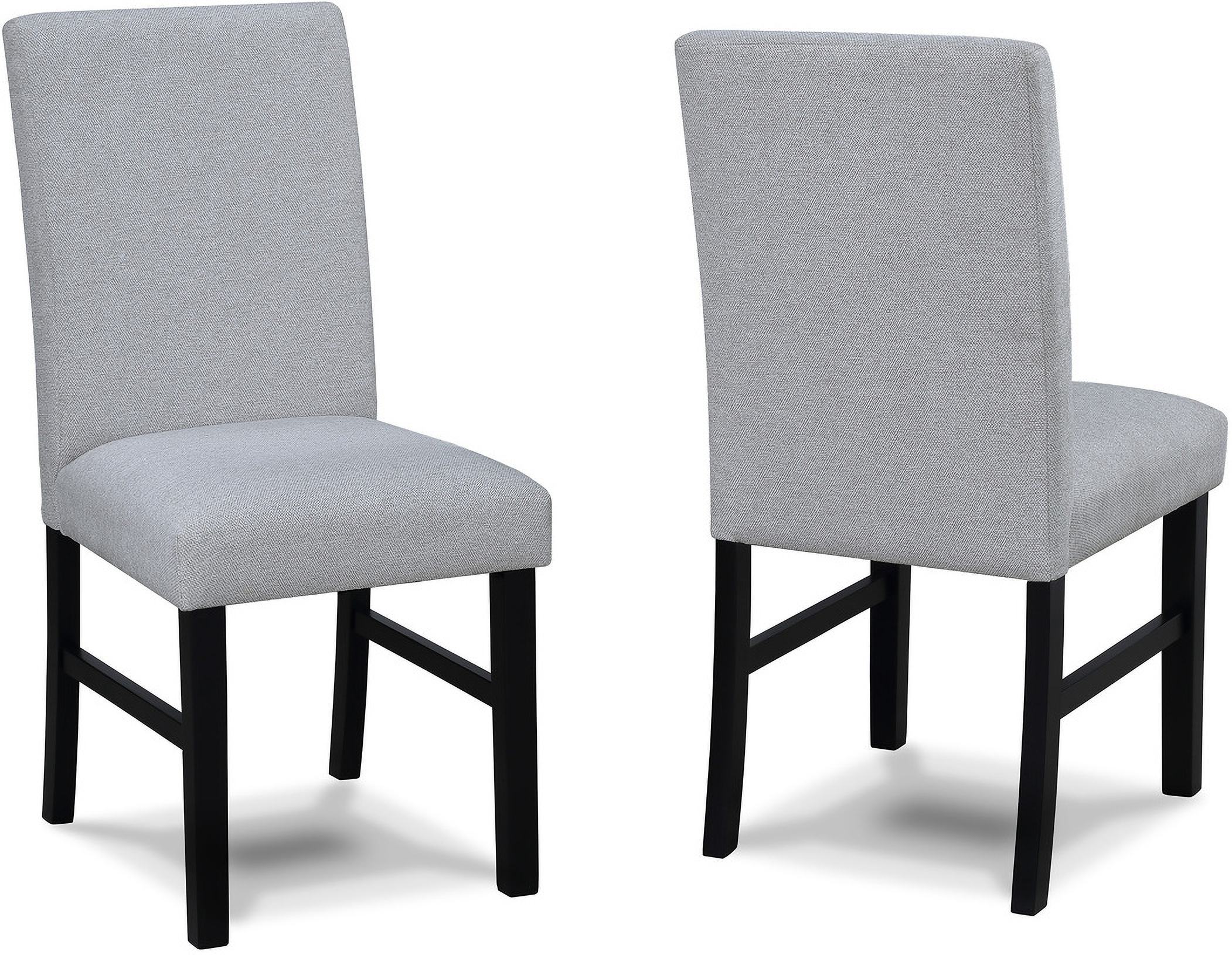 Isla Dining Chair Set of 2 In Black and Gray by Crown Mark | 1StopBedrooms