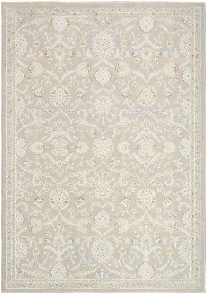 Isla Vintage 7'10" x 9'10" Indoor Rug In Light Grey by Nourison ...