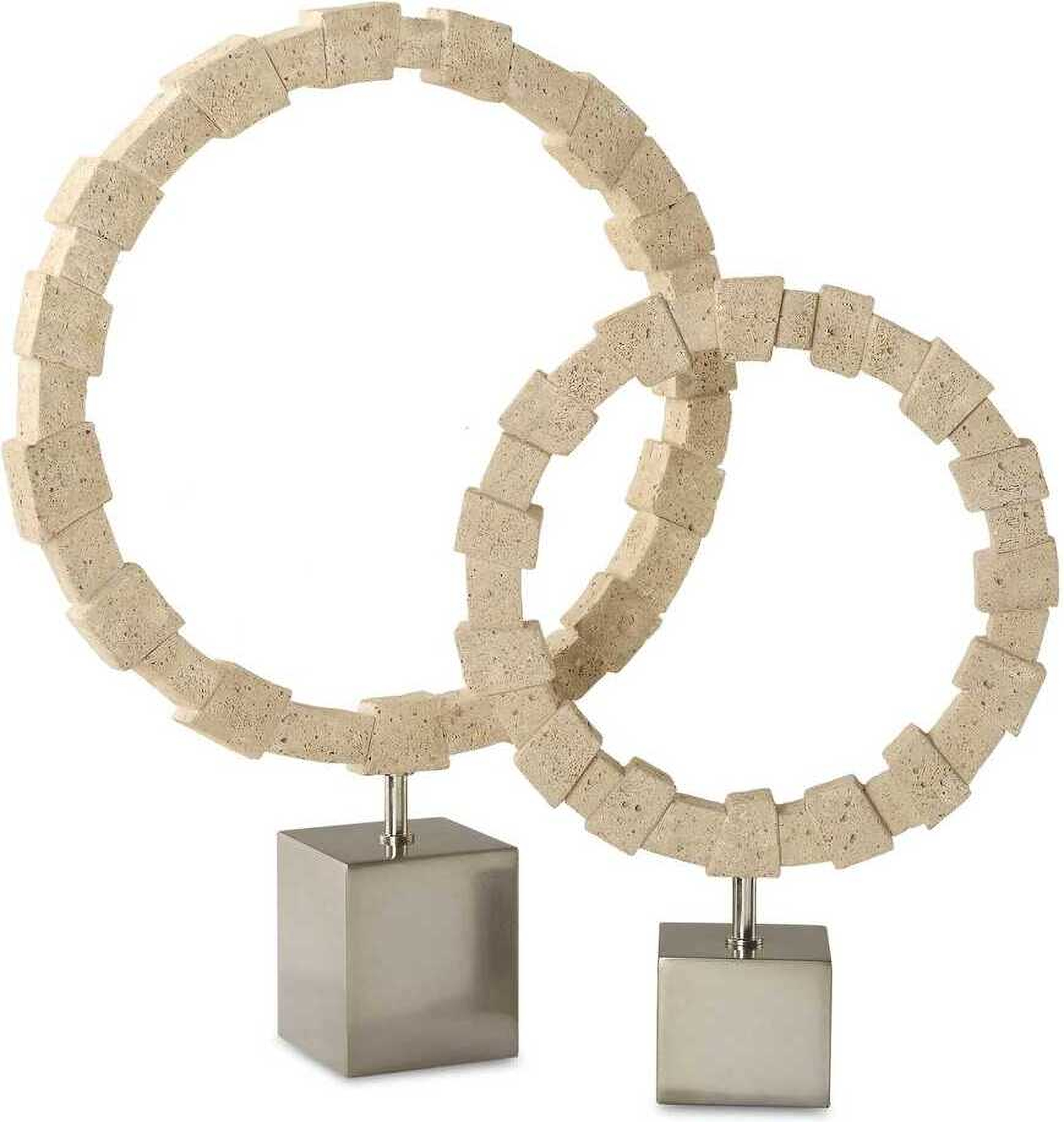 Ivory Fusion Stone Rings Set of 2 In Silver by Uttermost | 1StopBedrooms