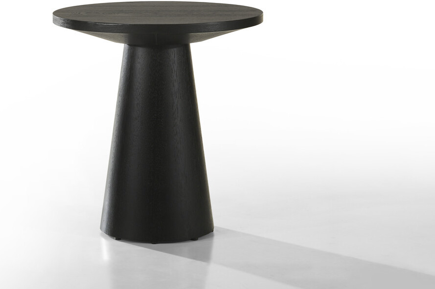 Grantham 20 Inch Round Console Table with Pedestal Base In Black by ...