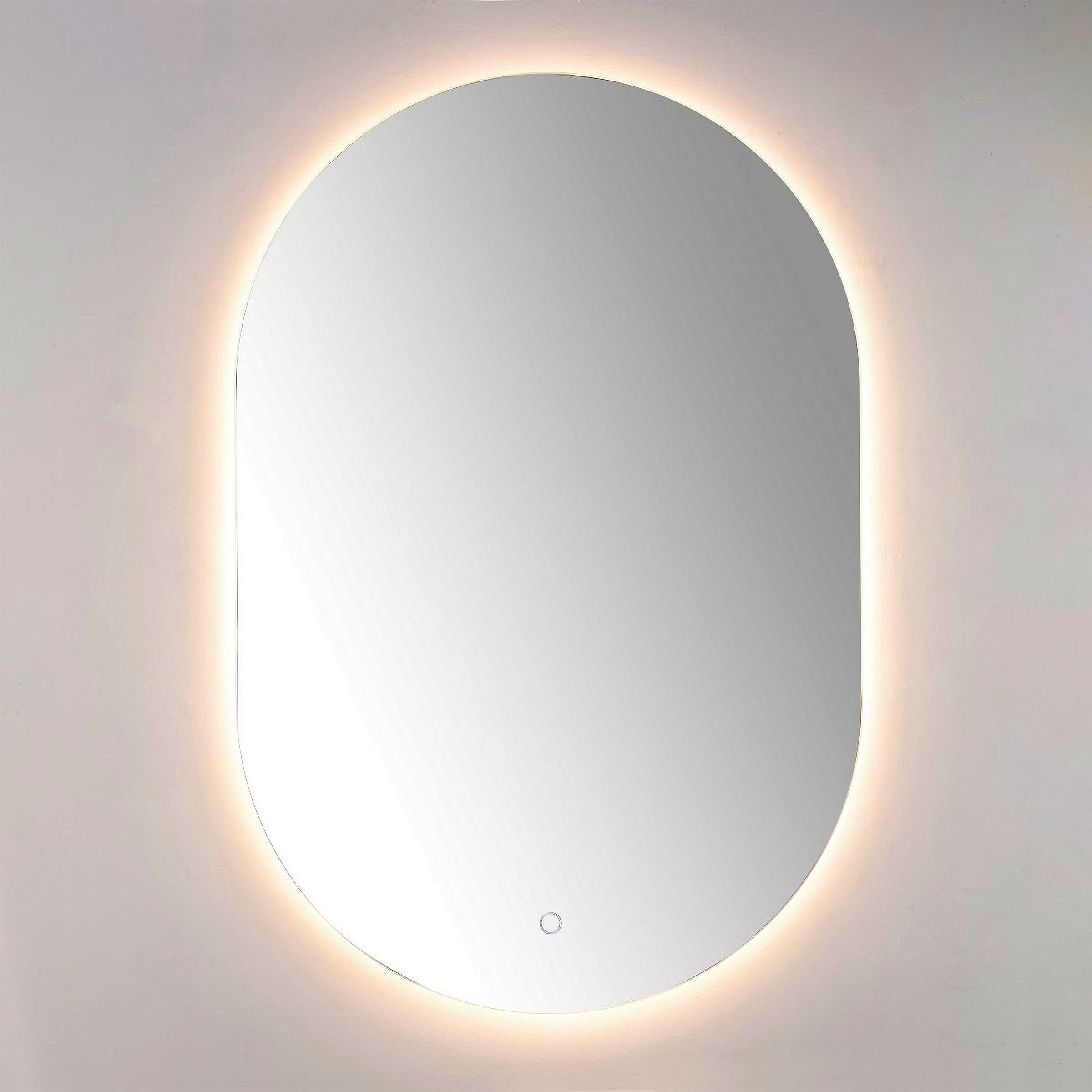 Jax 24 Inch White Aluminum Led Mirror by Safavieh | 1StopBedrooms