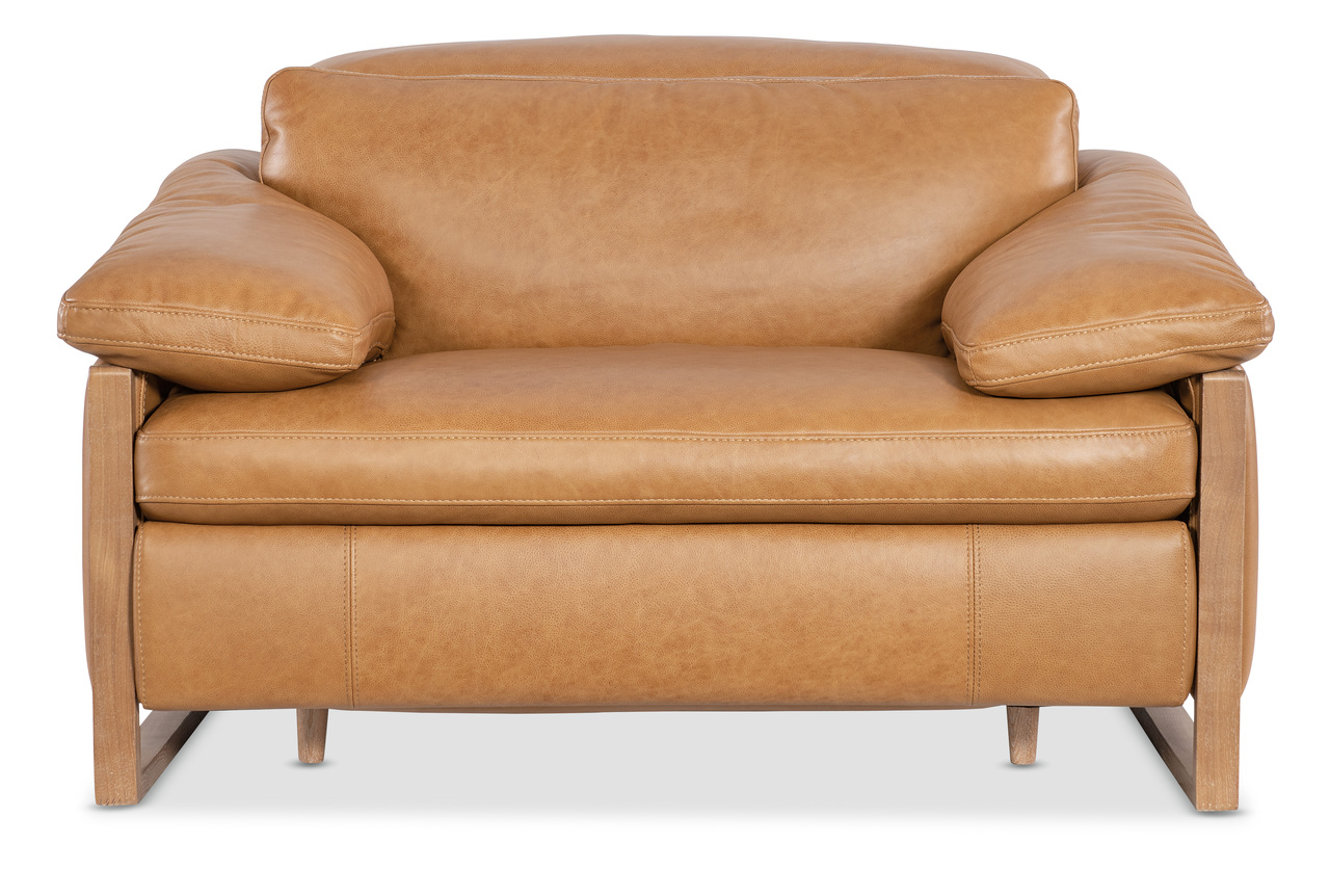 Jericho Power Recliner With Power Headrest In Light Brown By Hooker