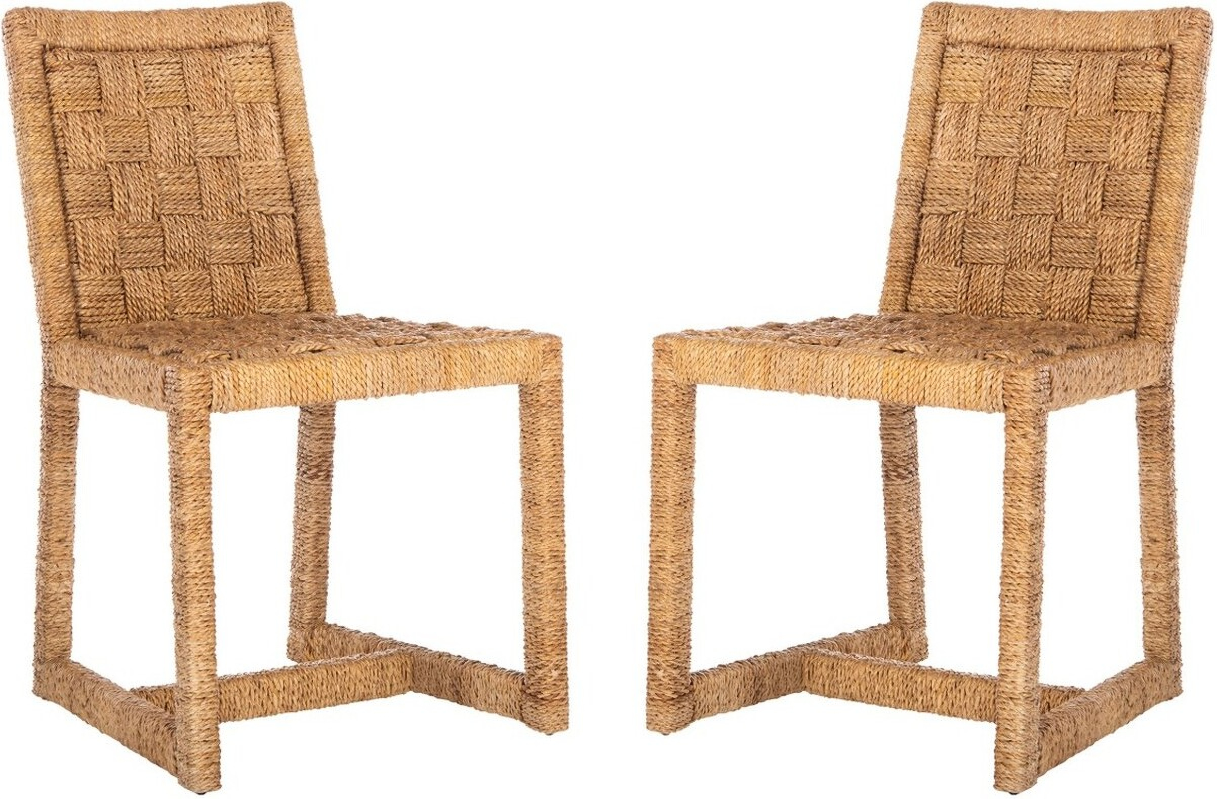 Jermaine Woven Dining Chair Set of 2 In Natural by Safavieh Couture ...