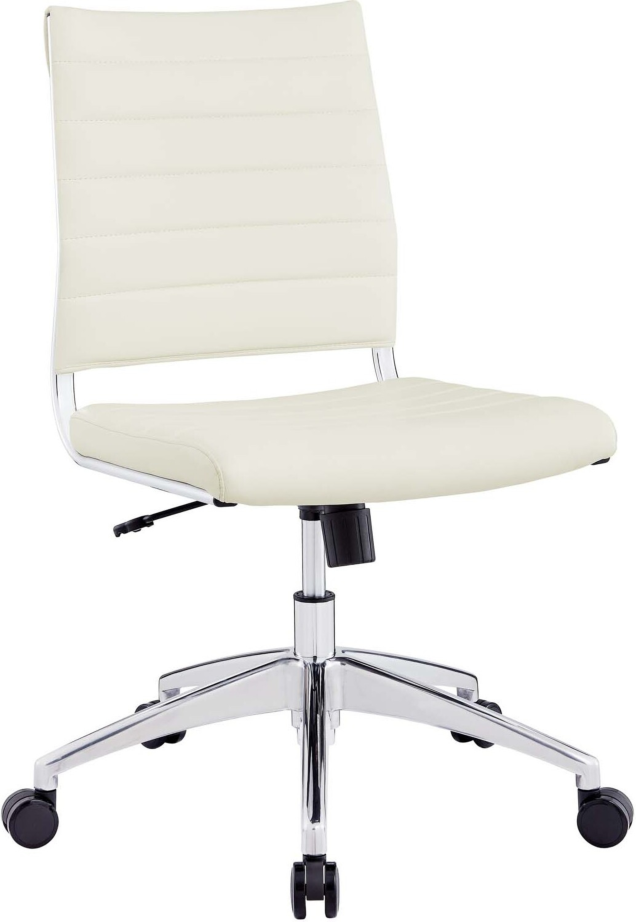 Jive White Armless Mid Back Office Chair by Modway | 1StopBedrooms
