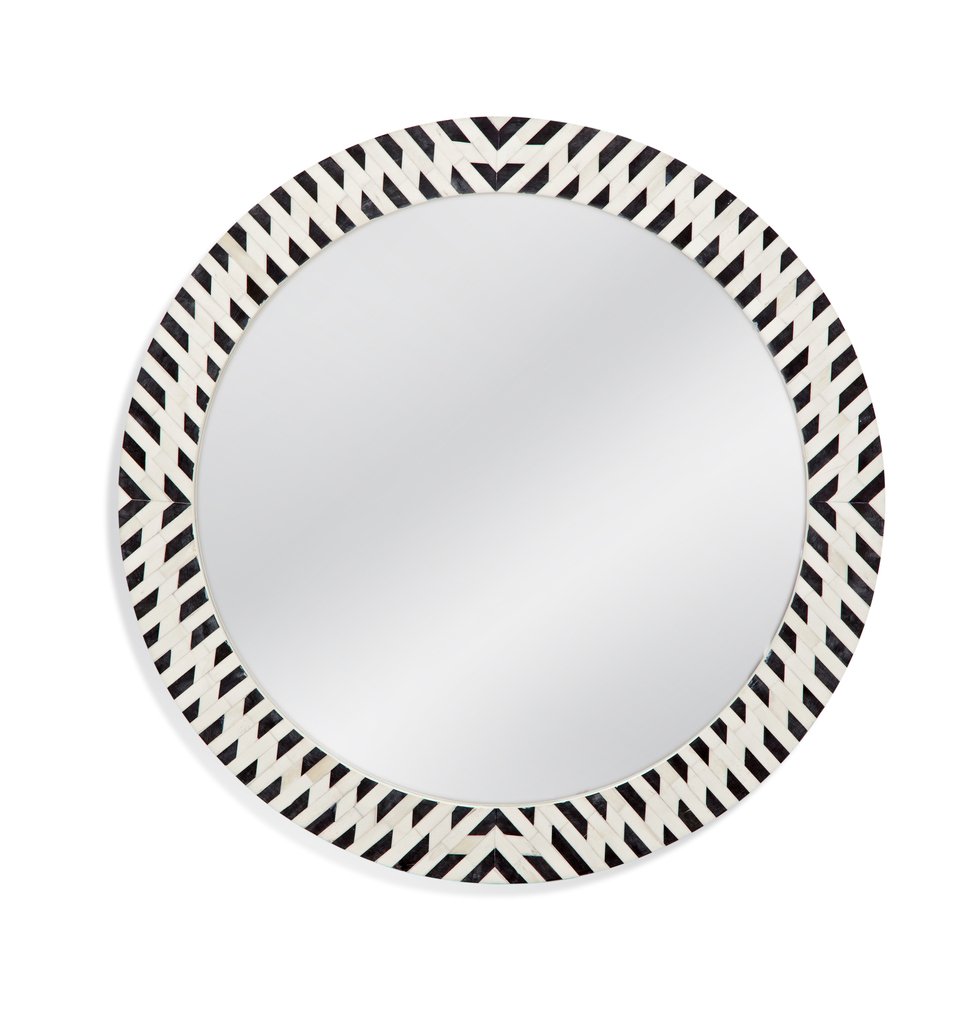 Joey Wall Mirror In Blue and White by Bassett Mirror Company ...